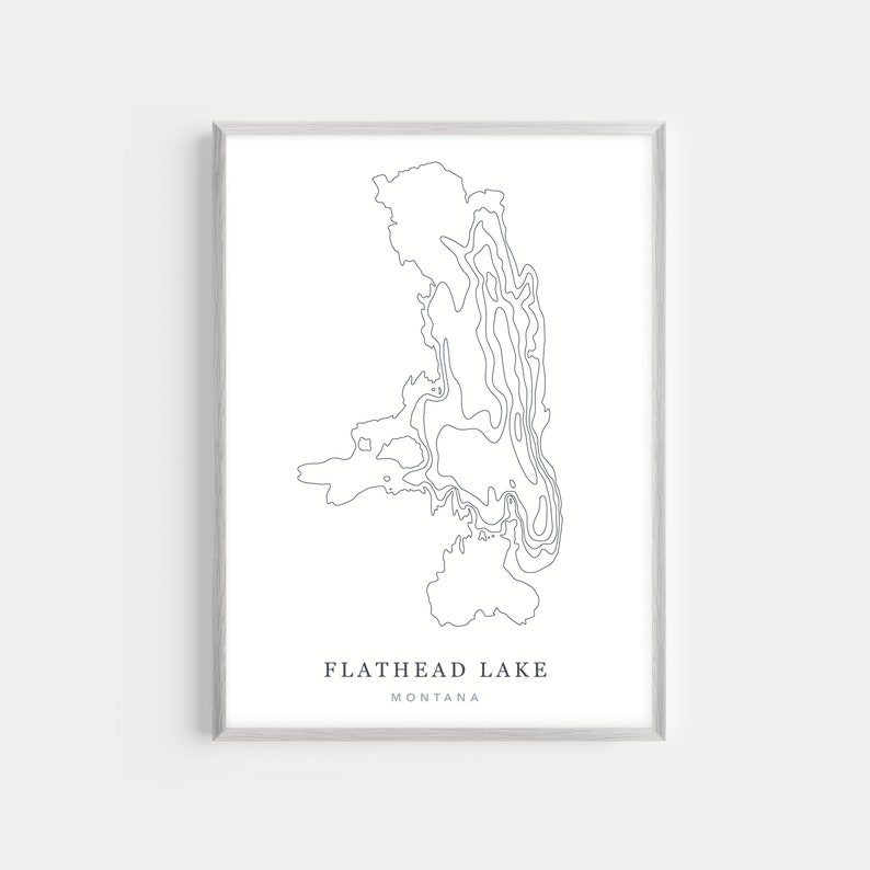 Flathead Lake, Montana | PHOTO PRINT or CANVAS | Modern Minimalist ...