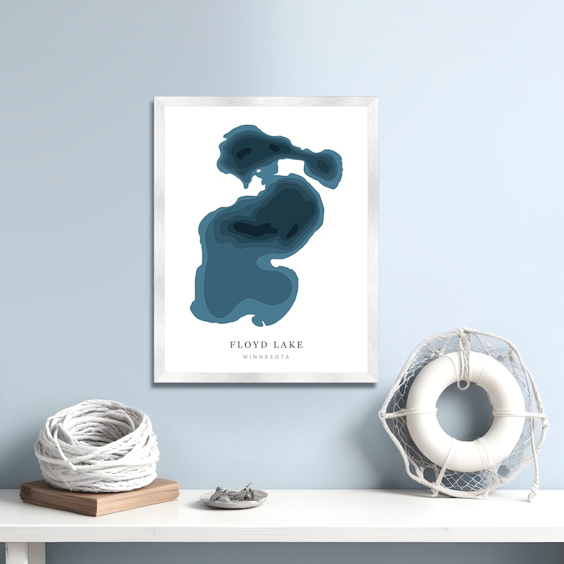 Floyd Lake, Minnesota | PHOTO PRINT or CANVAS | Modern Minimalist Depth ...