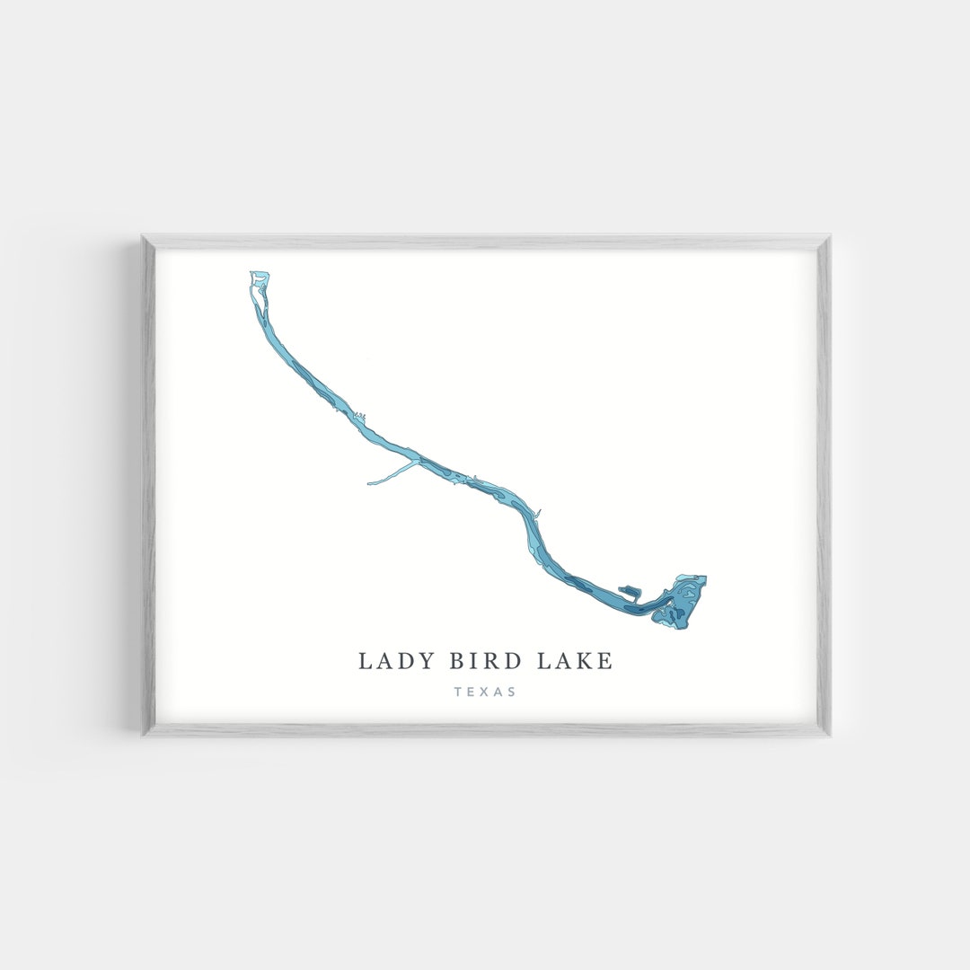 Lady Bird Lake, Texas | PHOTO PRINT or CANVAS | Modern Minimalist Depth ...