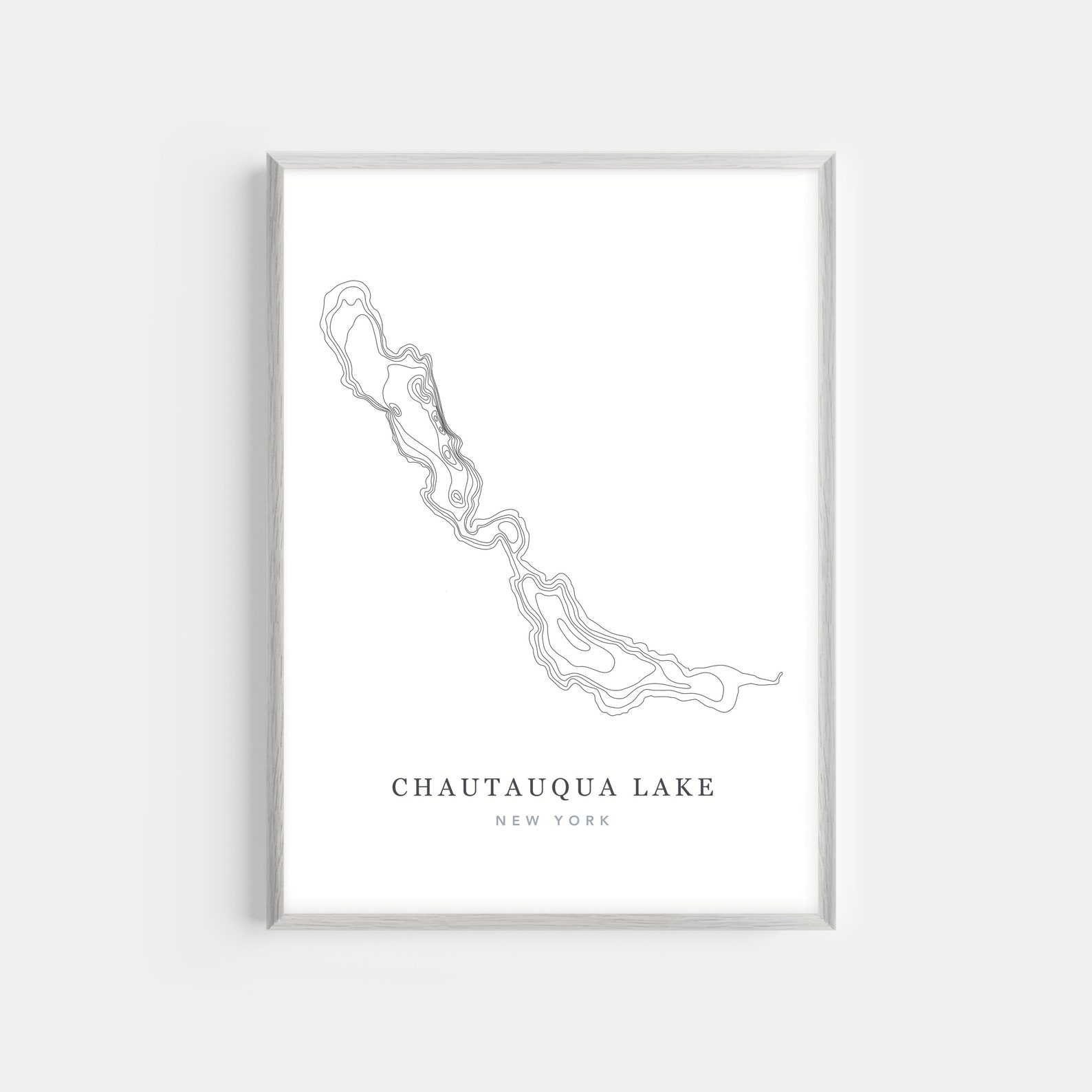 Chautauqua Lake New York PHOTO or CANVAS Print Depth Map - Etsy