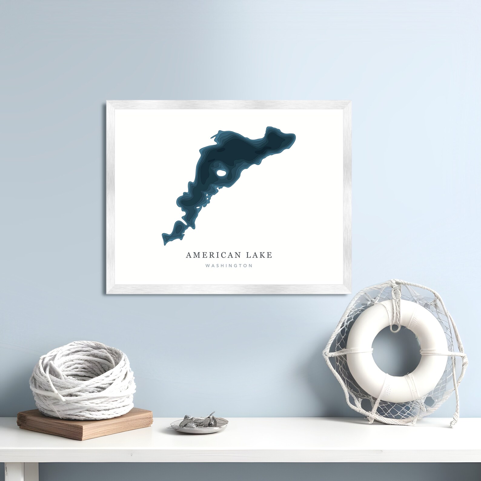 American Lake, Washington | PHOTO PRINT or CANVAS | Modern Minimalist ...