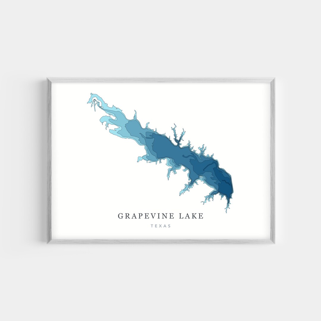 Grapevine Lake, Texas | PHOTO PRINT or CANVAS | Modern Minimalist Depth ...