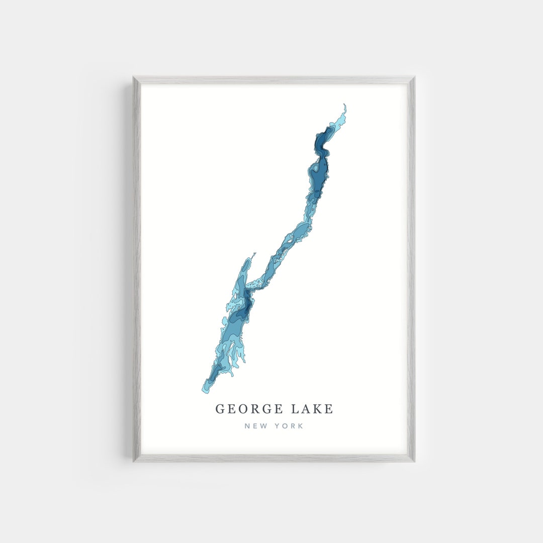 George Lake, New York | PHOTO PRINT or CANVAS | Modern Minimalist Depth ...