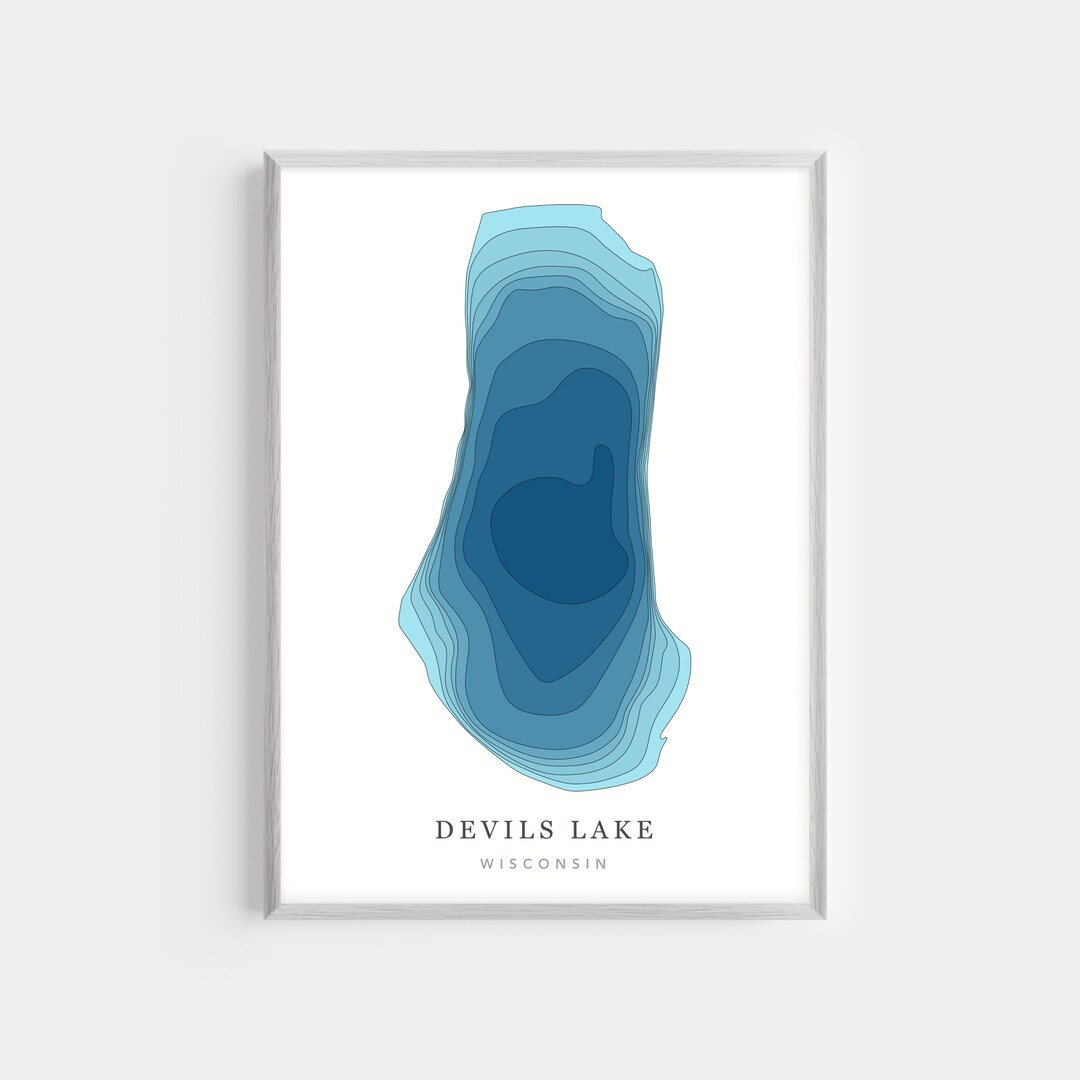 Devils Lake, Wisconsin | PHOTO PRINT or CANVAS | Modern Minimalist ...