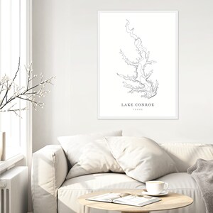 Lake Conroe, Texas | PHOTO PRINT or CANVAS | Modern Minimalist Depth ...