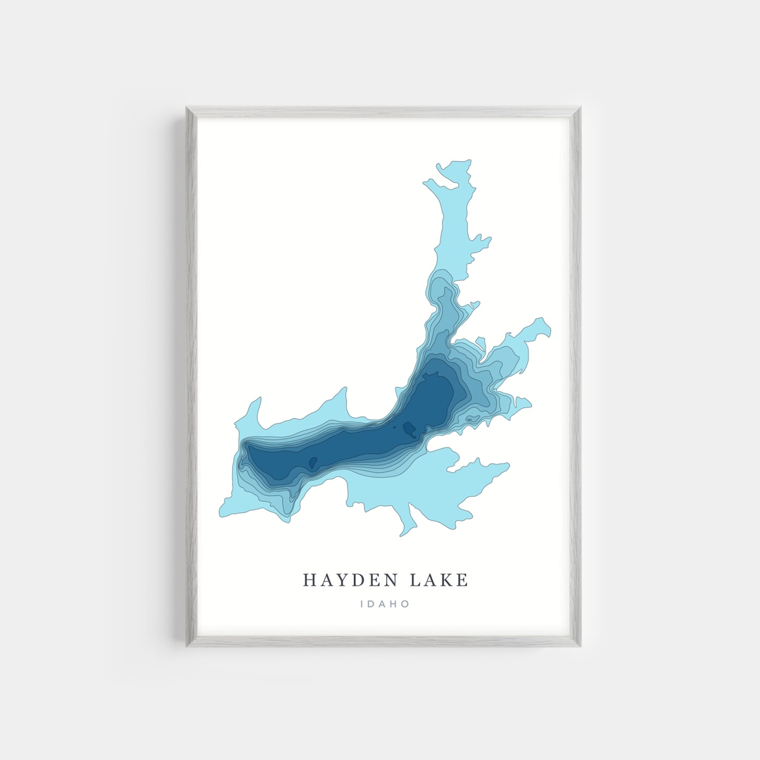 Hayden Lake, Idaho | PHOTO PRINT or CANVAS | Modern Minimalist Depth ...