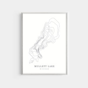 Mullett Lake, Michigan | PHOTO PRINT or CANVAS | Modern Minimalist ...