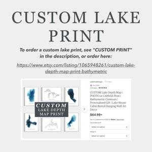 Chautauqua Lake, New York PHOTO or CANVAS Print Minimalist Depth Map ...