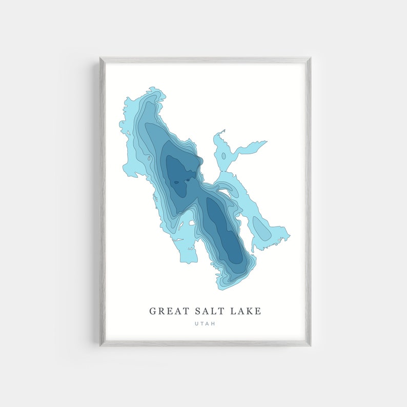 Great Salt Lake, Utah | PHOTO PRINT or CANVAS | Modern Minimalist Depth ...