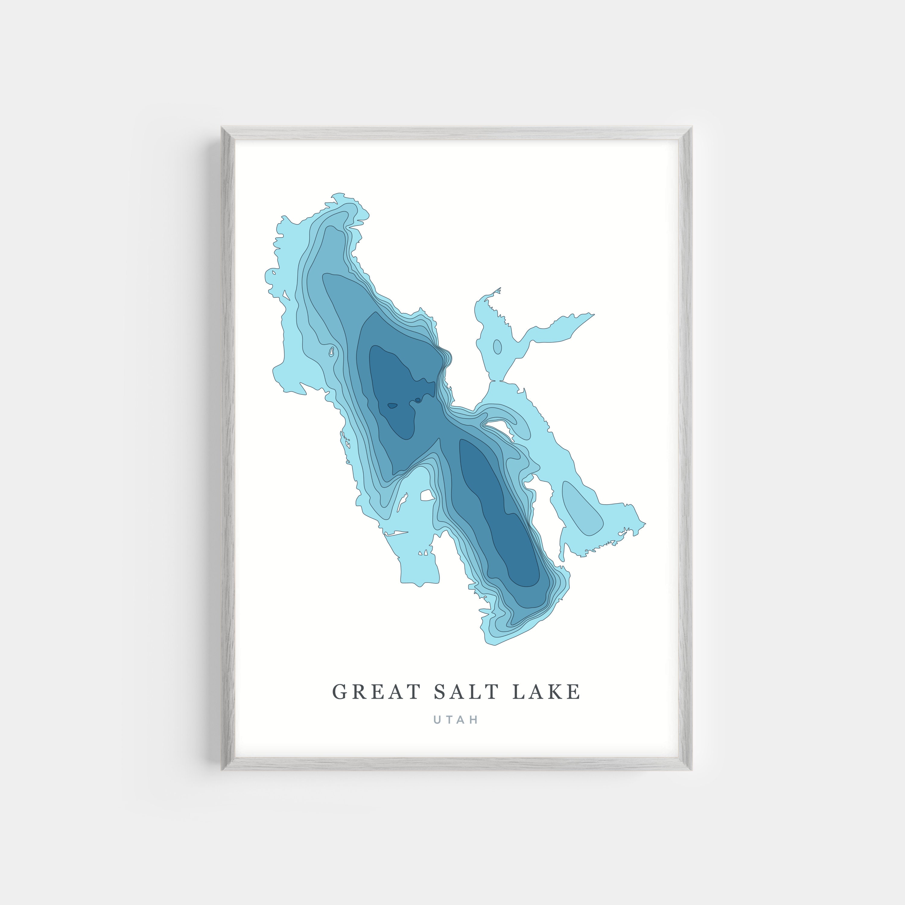 Great Salt Lake, Utah | PHOTO PRINT or CANVAS | Modern Minimalist Depth ...