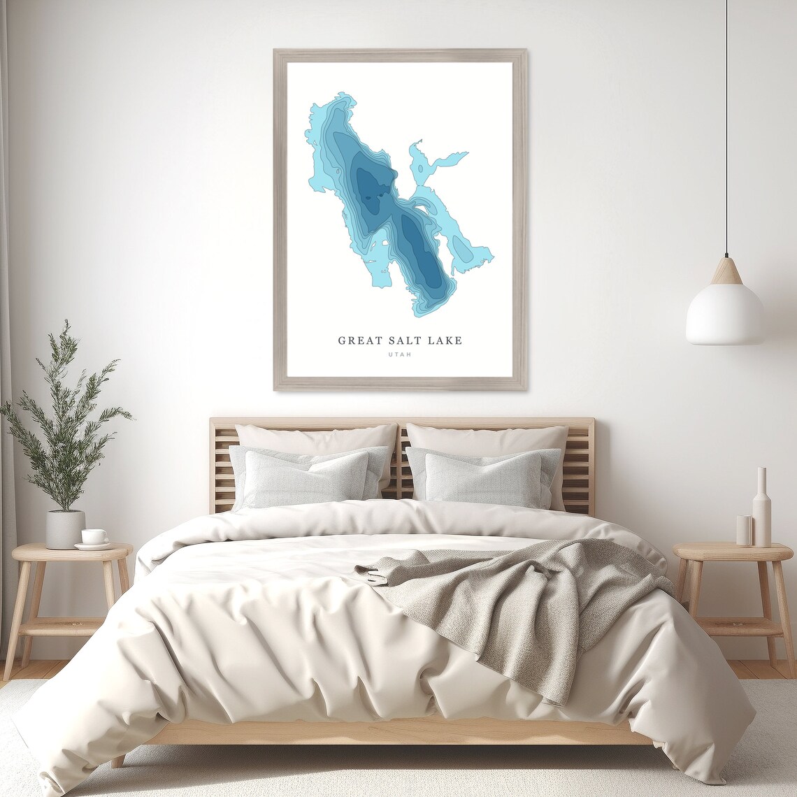 Great Salt Lake, Utah | PHOTO PRINT or CANVAS | Modern Minimalist Depth ...