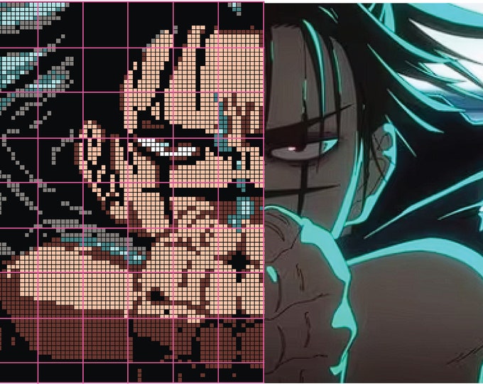 84x150 Alpha/cross Stich Geto Jujutsu Kaisen Pattern - Etsy