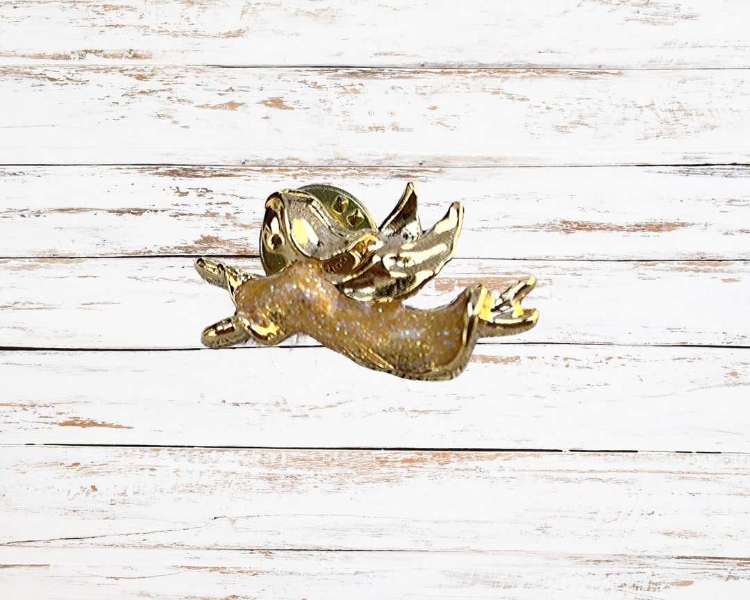 Golden Guardian Angel Pin to Watch Over You - Etsy