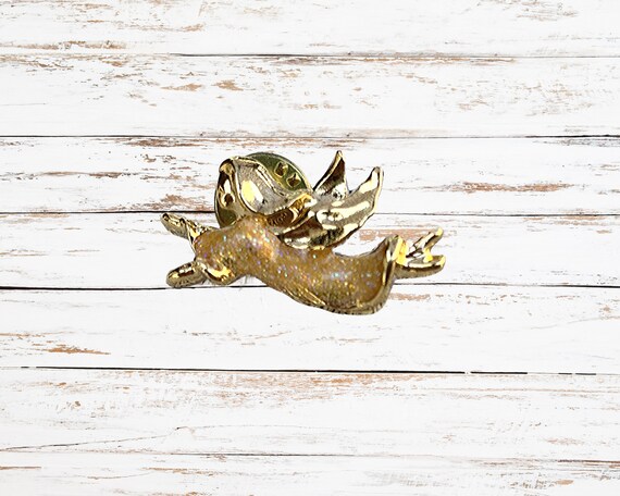 Golden Guardian Angel Pin to Watch Over You | Etsy