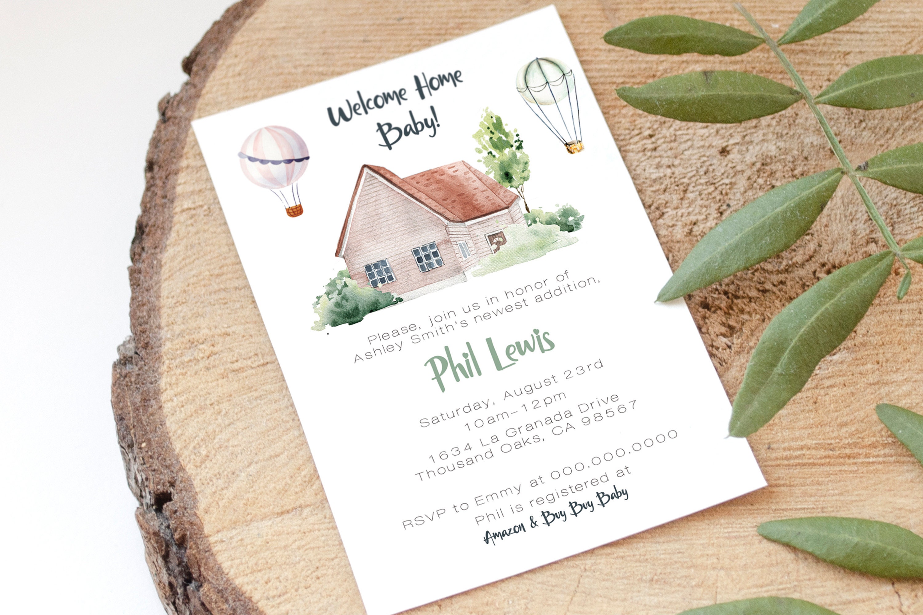 Up up and Away Baby Shower Invitation Printable Hot Air - Etsy