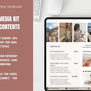 Influencer Media Kit: Editable Canva Template (digital Download) - Etsy