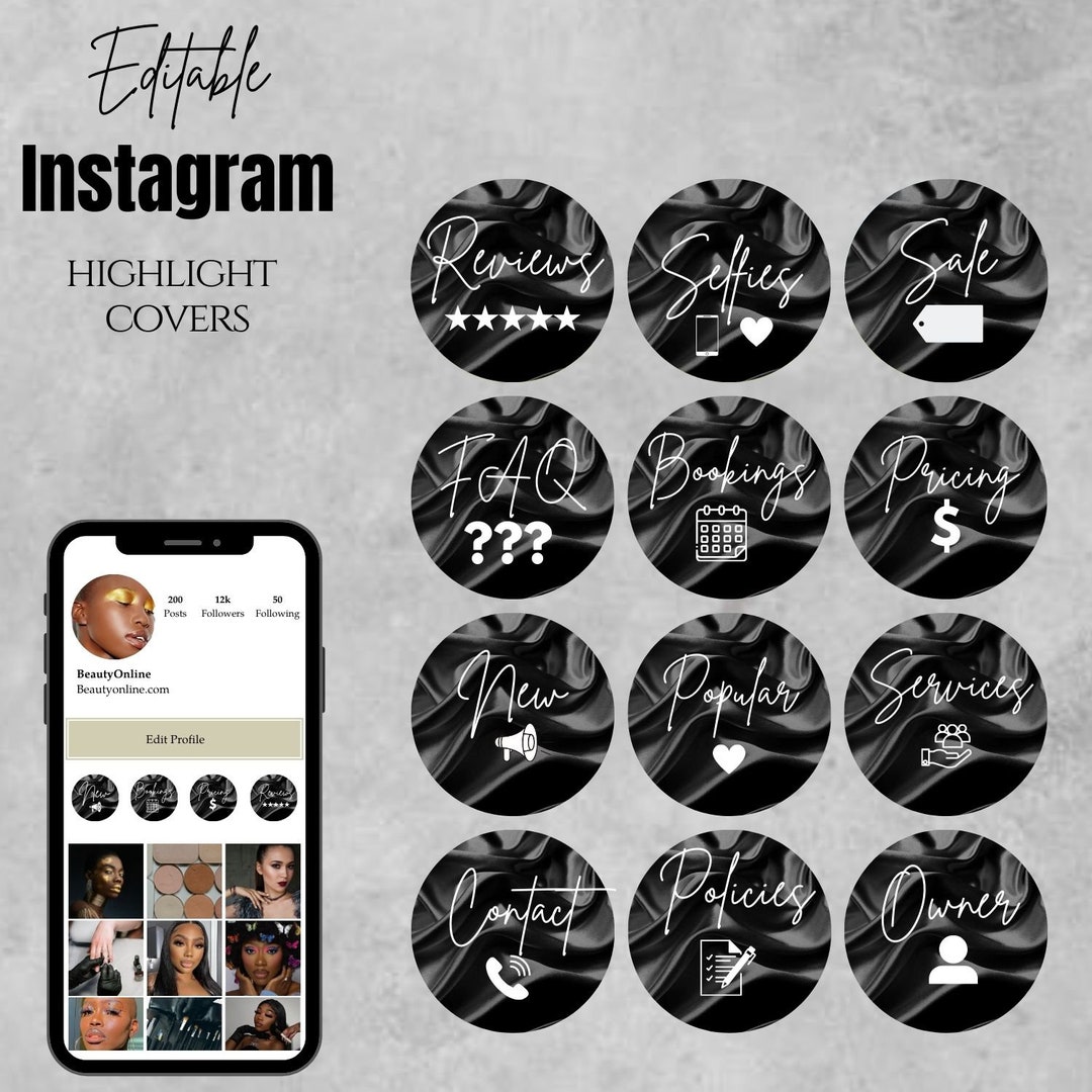 Instagram Business Highlight Covers - Social Media Highlights ...