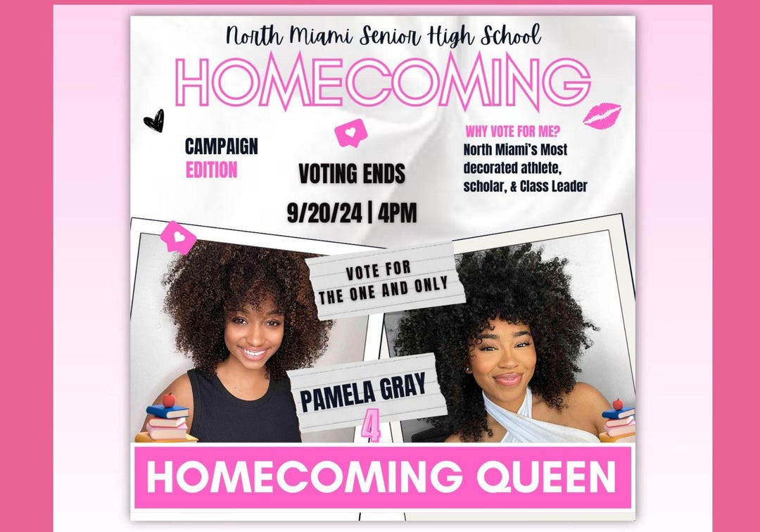Homecoming Campaign Flyer: Editable Vote for Me Template (DIY Canva) - Etsy