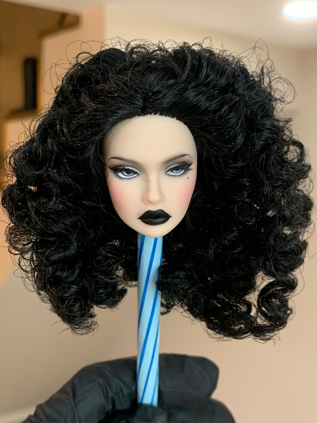 Paperark Muliang OOAK Custom Art Doll Repaint Poppy Parker Doll Head Fashion Royalty Integrity ...