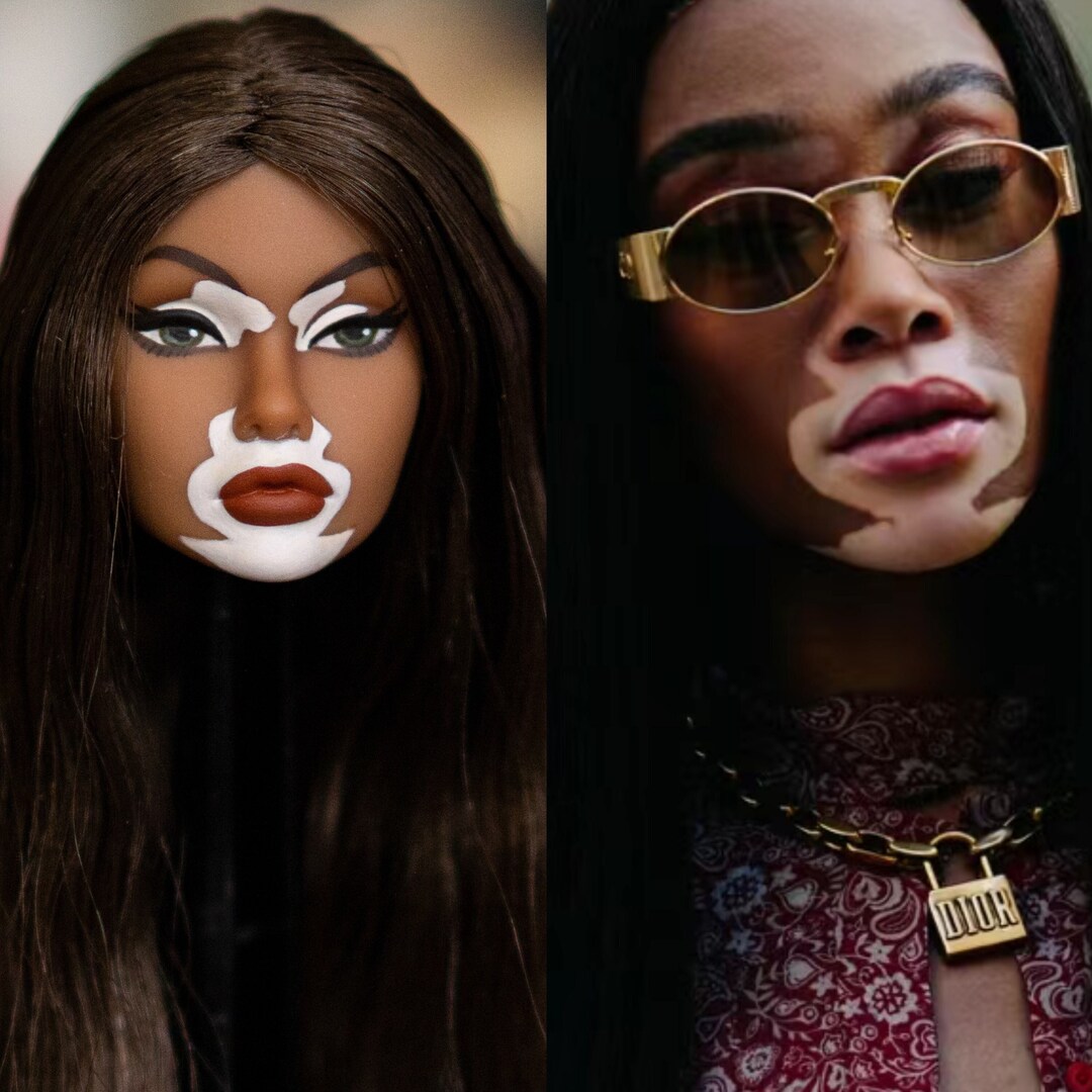 Paperark AKID OOAK Custom Art Doll Repaint Supermodel Winnie Harlow ...