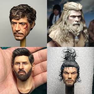 Paperark - Leone - Action Figure OOAK 1/6 Custom Art Doll Repaint Head ...