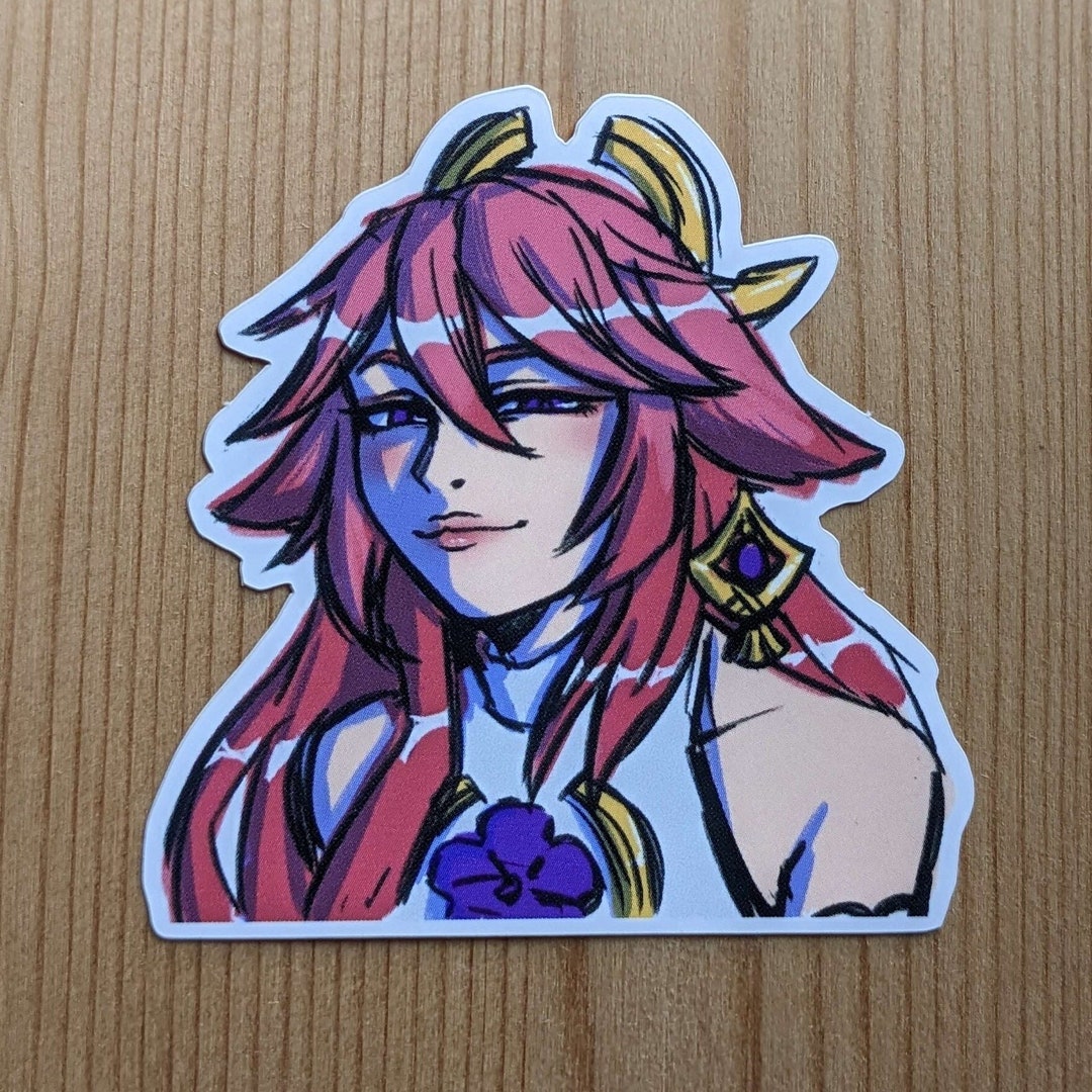 Yae Miko | Genshin Impact | Vinyl Sticker - Etsy