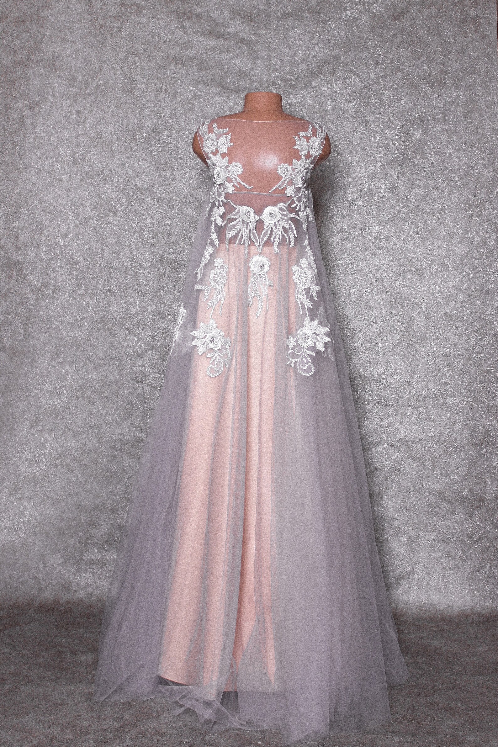 Tulle Wedding Dress One Size Dress Plus Size Gray Evening | Etsy
