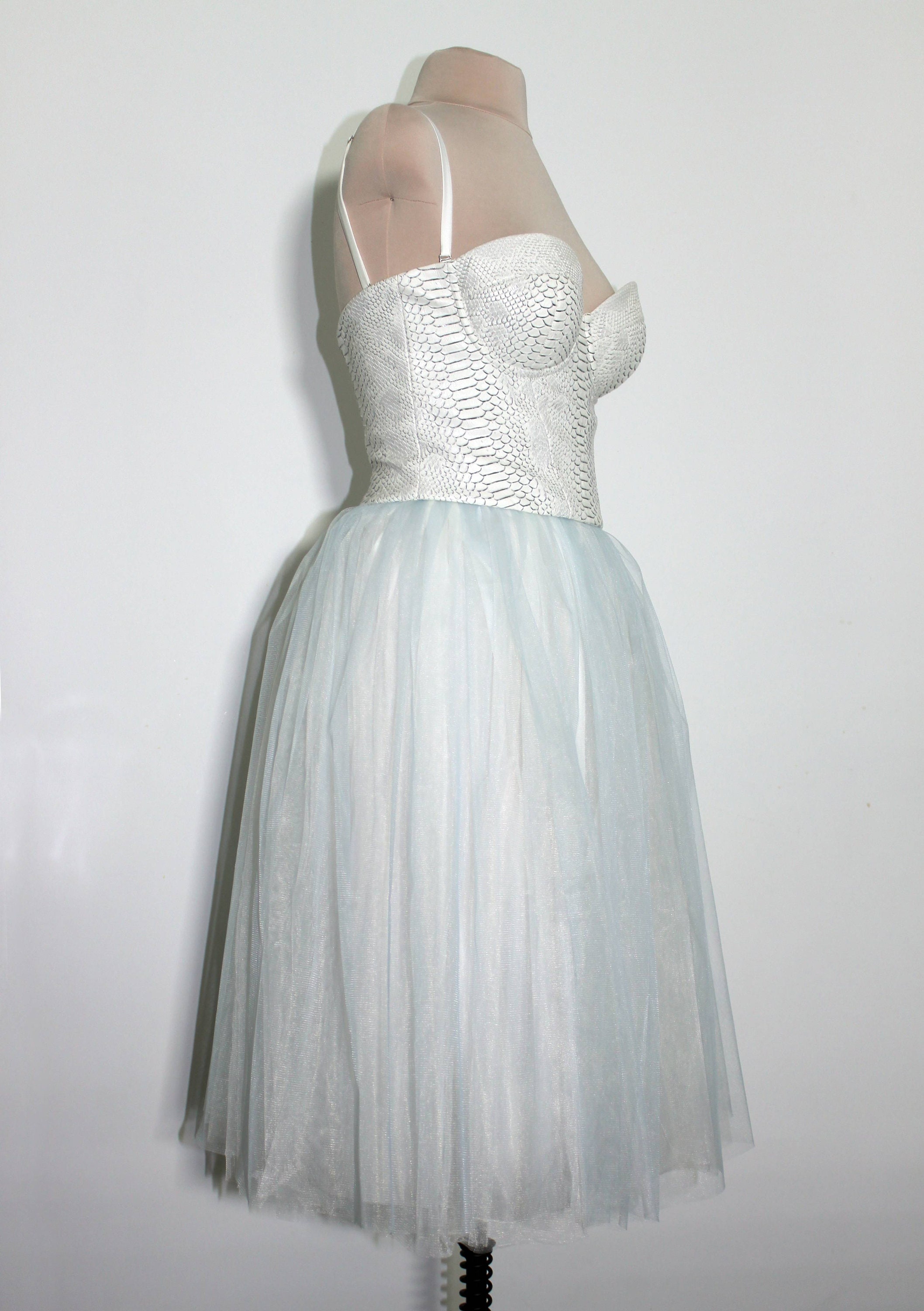 Corset Eco-leather, Underlined Cut-off Cups, Corset for Birthday Party ...