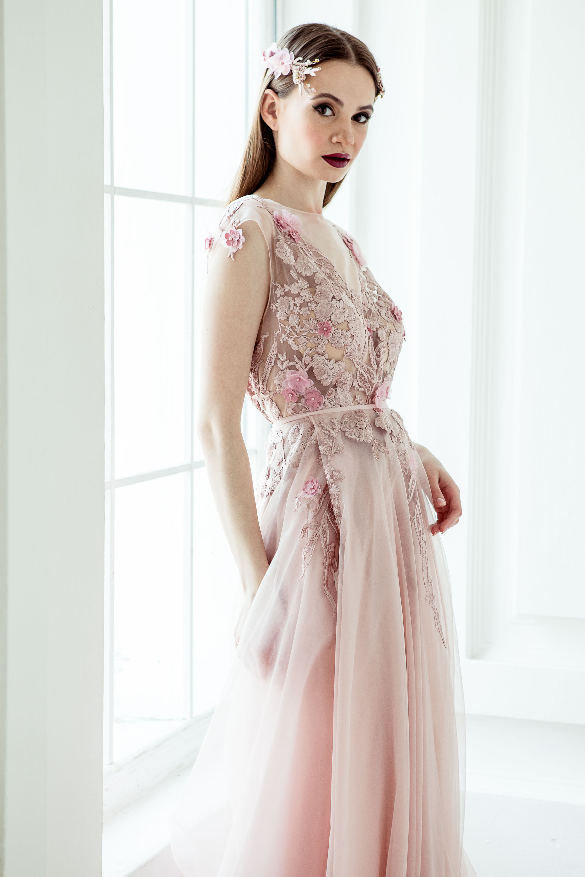 Pink transformer dress with a train of more than 1m 2 units | Etsy