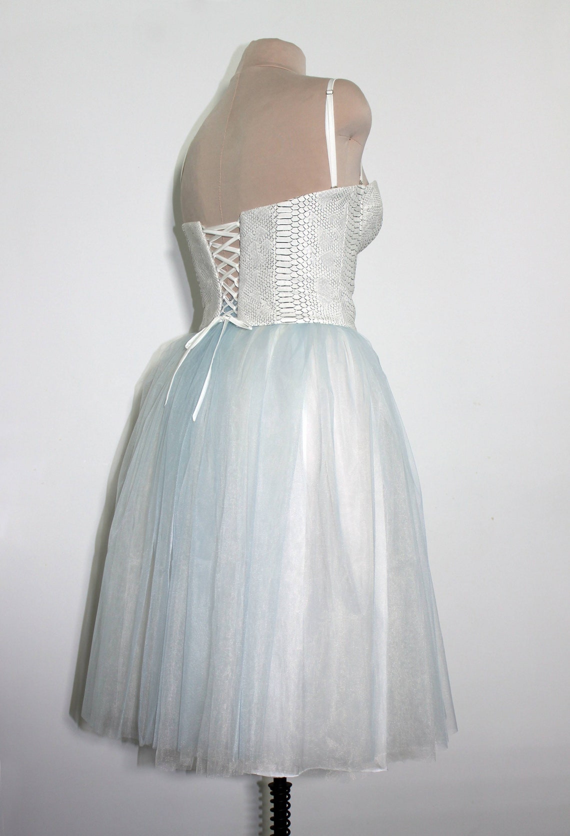 Corset Eco-leather Underlined Cut-off Cups Corset for - Etsy