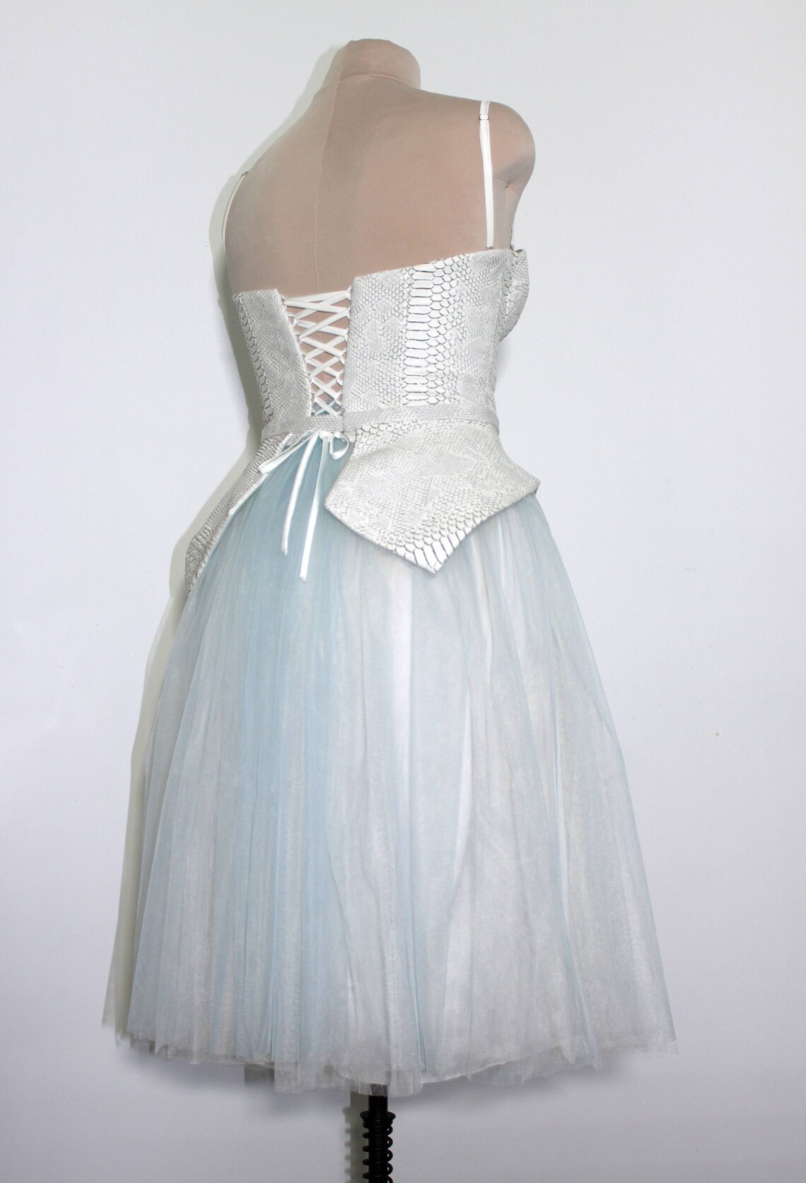 Corset Eco-leather Underlined Cut-off Cups Corset for - Etsy