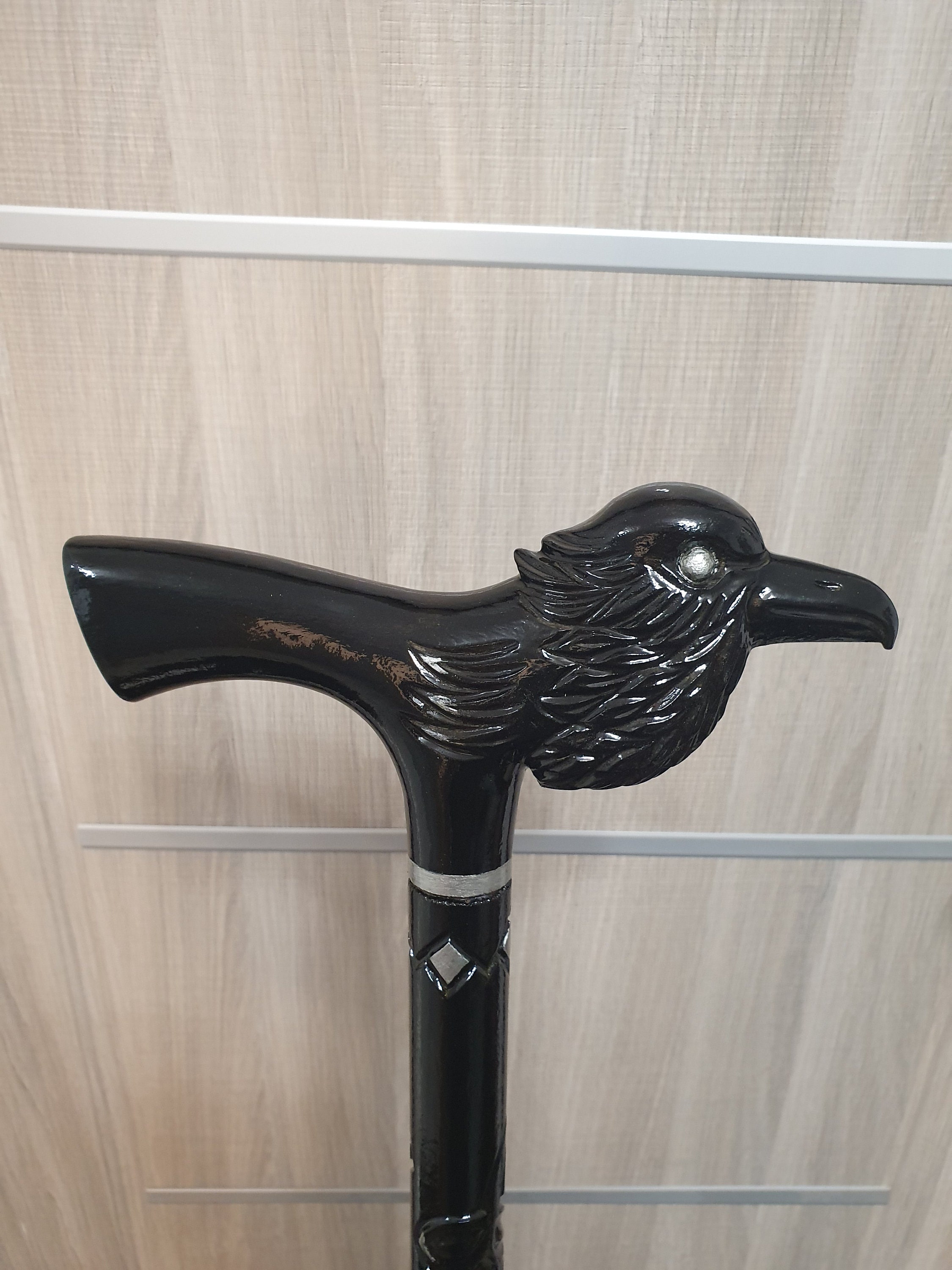 Raven Head Walking Stick Crow Walking Cane Black Gothic - Etsy
