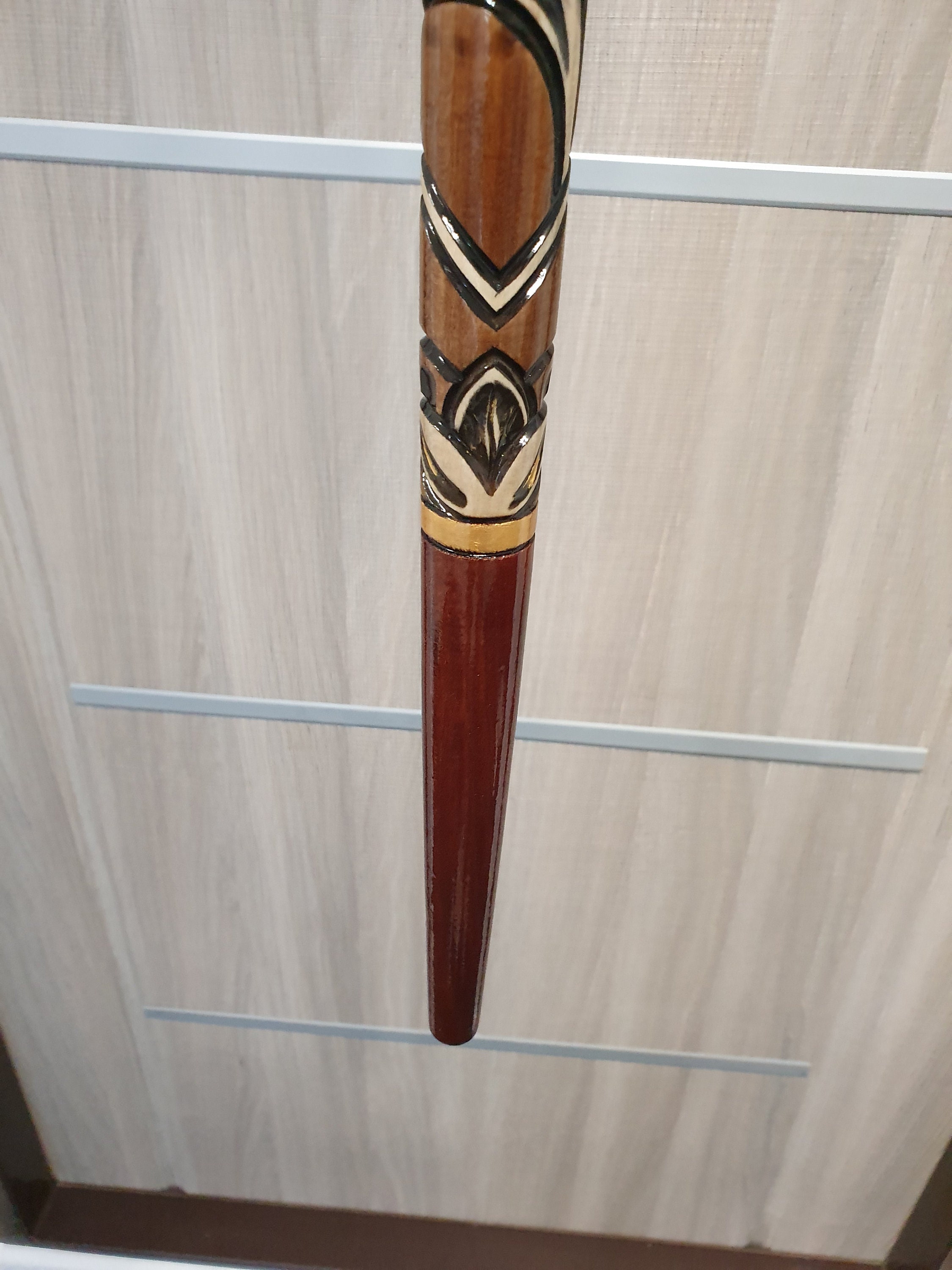 Fox Head Walking Stick Handmade Wood Carved Fox Walking Cane, Fox Lover ...