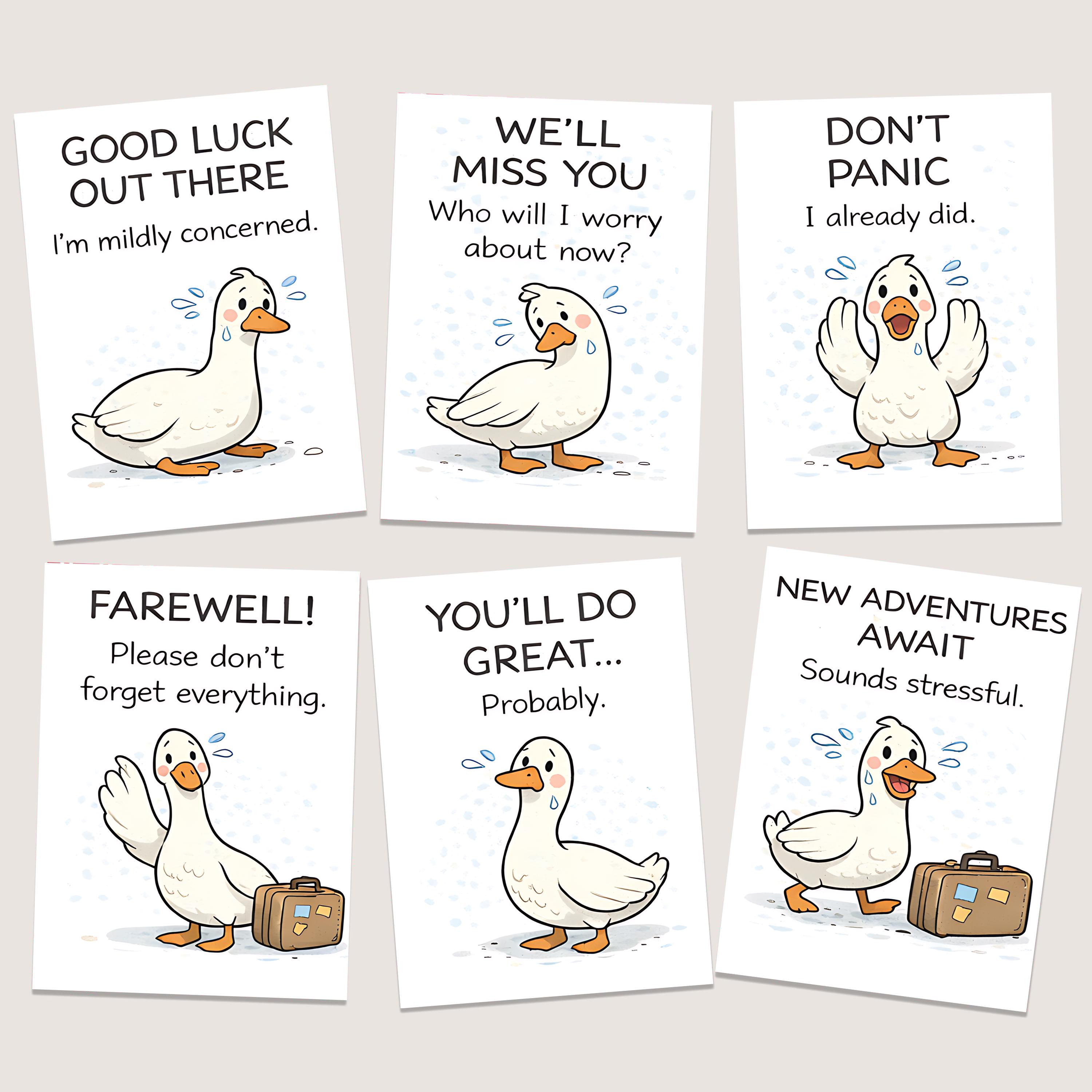 Funny Goodbye Cards, Cute Farewell Greeting Cards, Printable Leaving ...