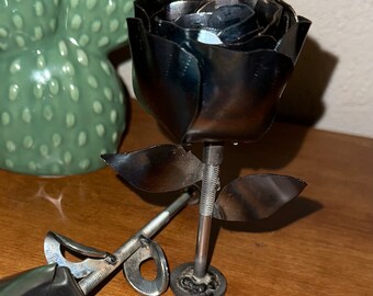Bare Aluminum Metal Rose With Custom Engraving - Etsy