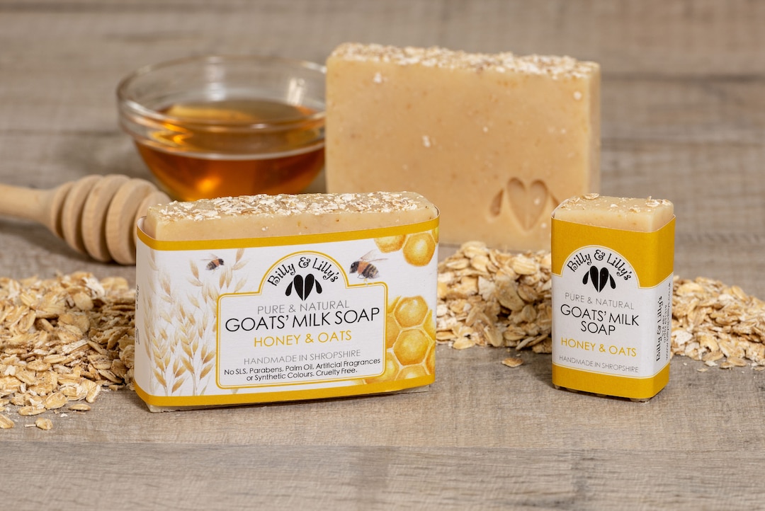 Honey & Oats Goats Milk Soap Bar Handmade With Fresh Goats Milk, All ...