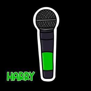 One Direction Microphone Stickers, 1d Microphones, 1direction, 1d ...