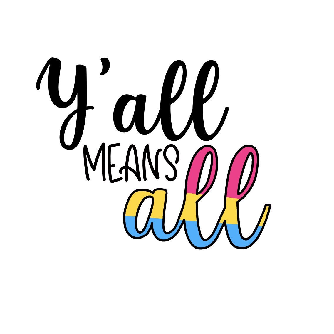 Yall Means All pride stickers | Etsy