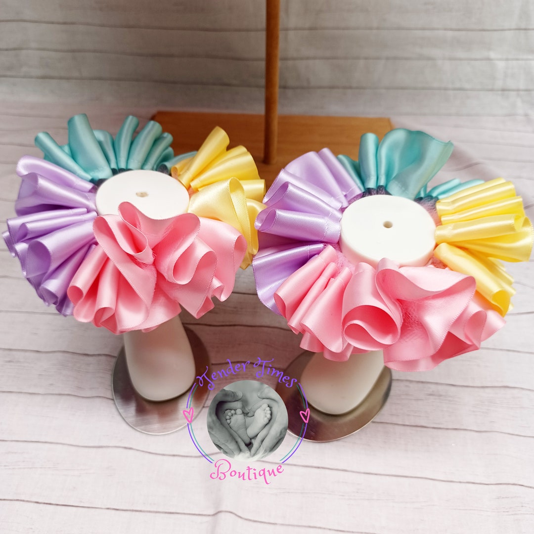 Pastel Rainbow Anklets-rainbow Ribbon Anklets-satin Ribbon Anklets ...