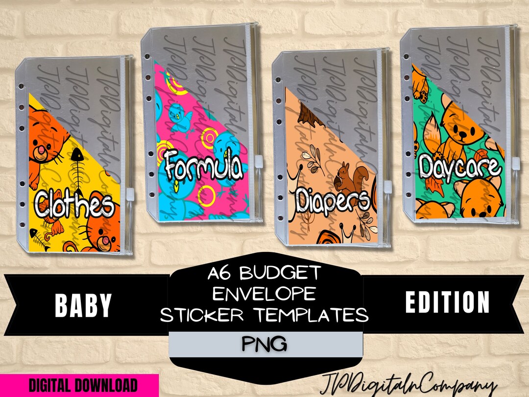 A6 Budget Envelope Stickers, Budget Envelopes, Budget Binder, Cash ...