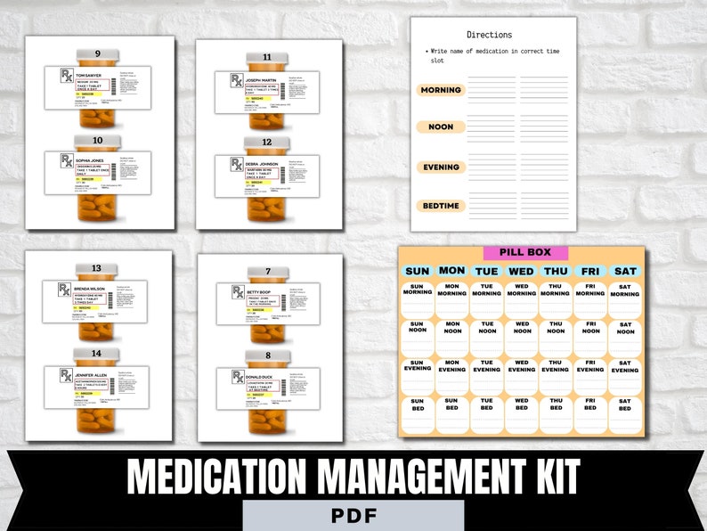 Medication Management Kit, Occupational Therapy Activities, Therapy ...