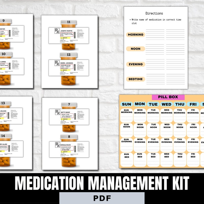 Medication Management Template - Etsy