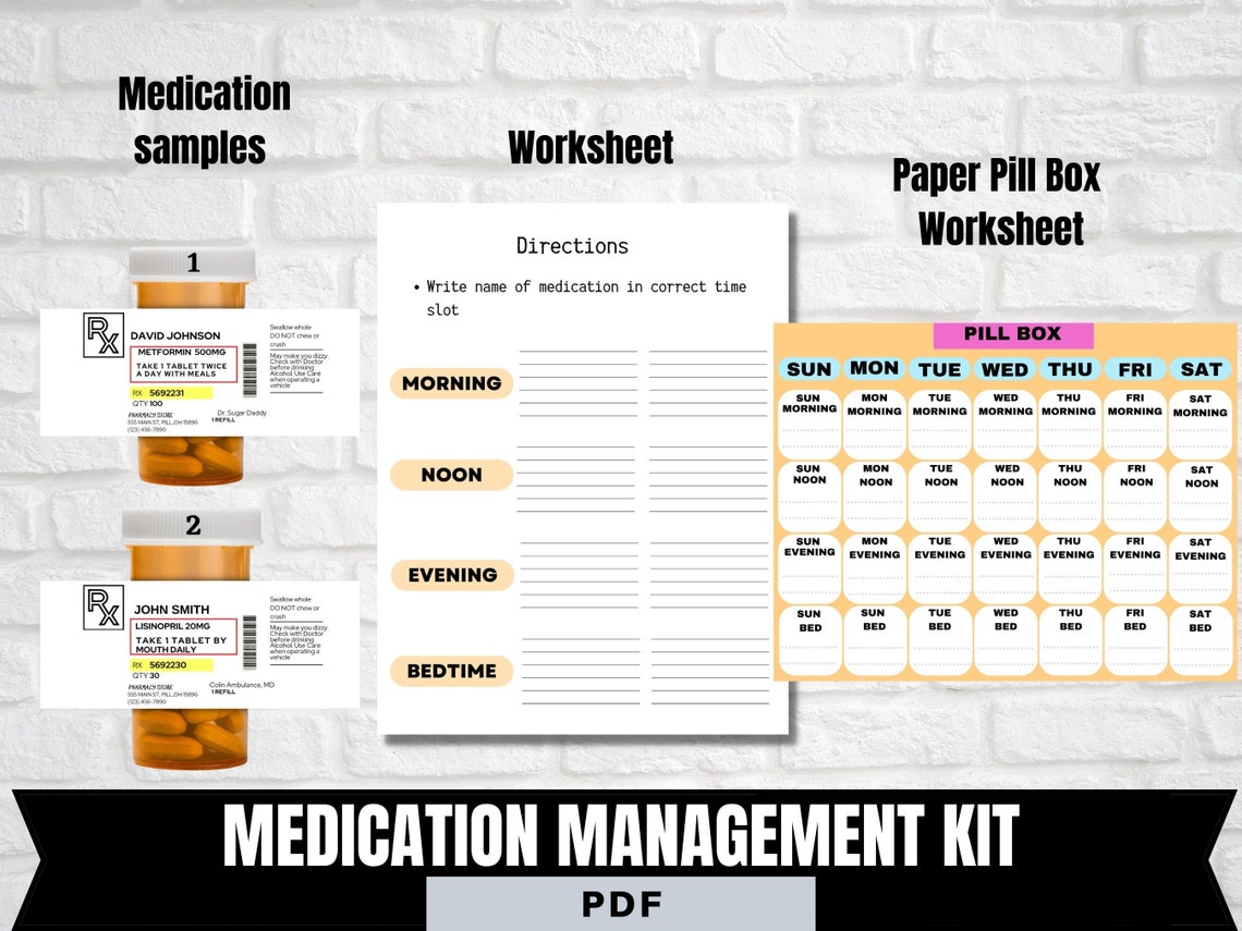 Medication Management Kit, Occupational Therapy Activities, Therapy ...