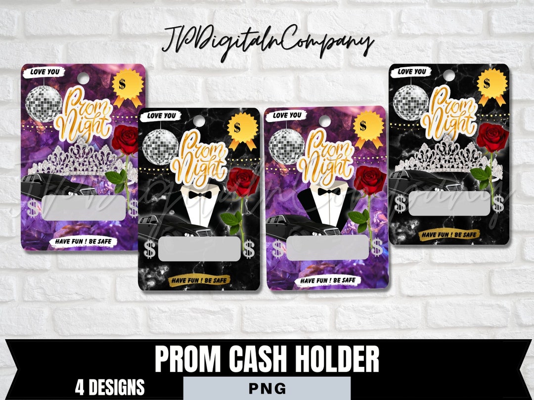 Prom, Printable Money Card, Gift Card Holder, Print and Cut, Senior ...