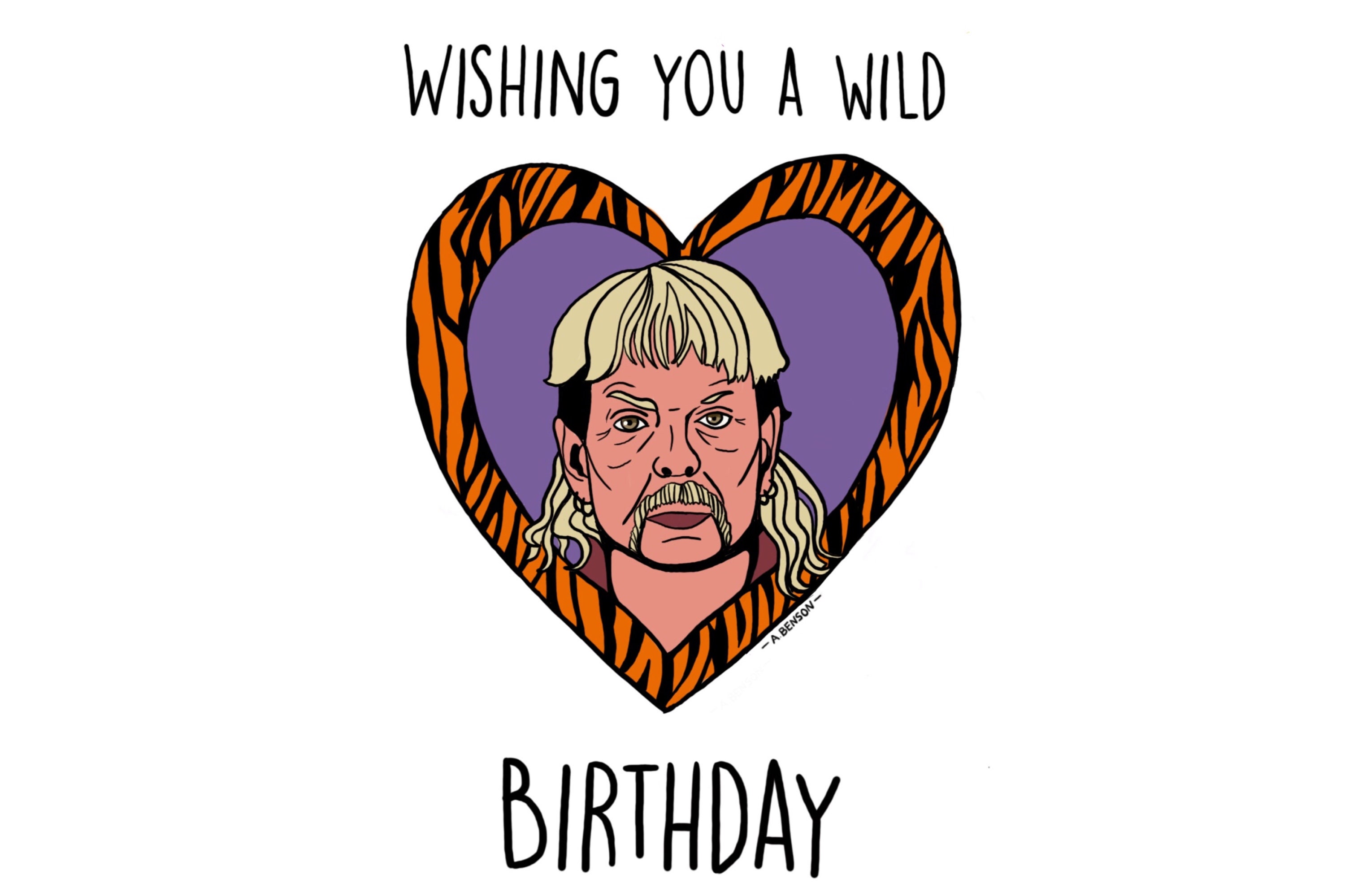 Tiger King Birthday Card - Etsy