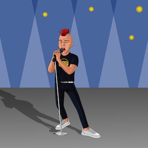 Custom Your Music Band Cartoon Portrait, Rock Band Character, Family ...