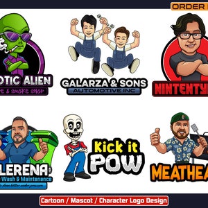 Custom Professional and Unique Mascot Logo/ Cartoon Logo/ Caricature ...