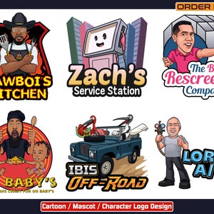 Custom Professional and Unique Mascot Logo/ Cartoon Logo/ Caricature ...