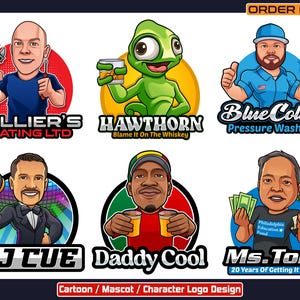 Custom Professional and Unique Mascot Logo, Cartoon Logo, Caricature ...