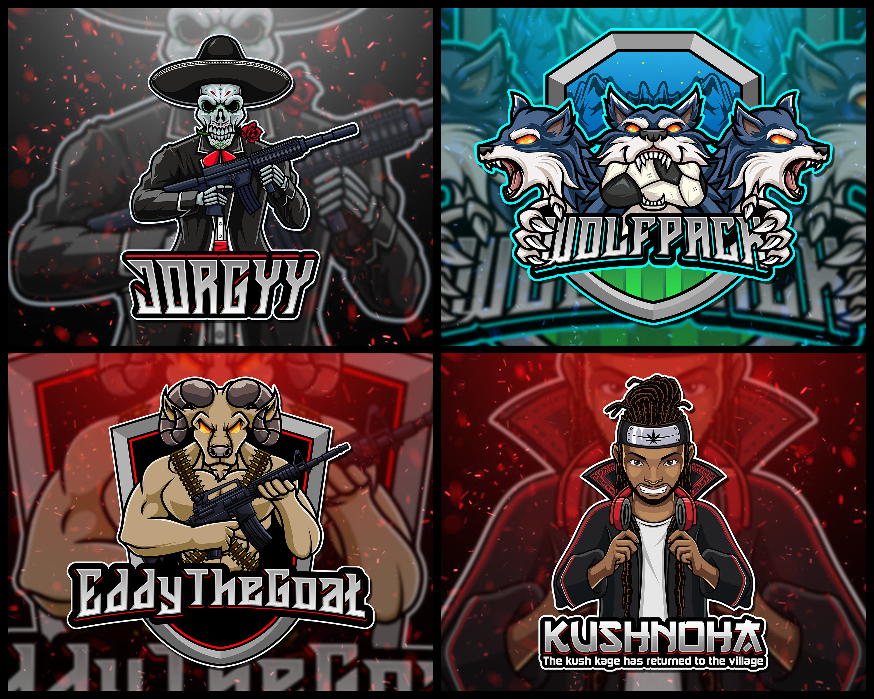 Custom Gaming Logo Design/ Mascot Logo/ Cartoon Logo/ Twitch - Etsy